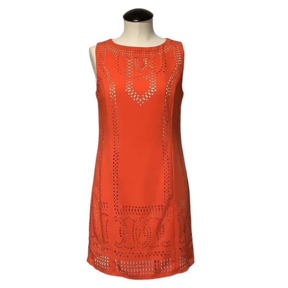 Aryeh | Dresses | Aryeh Laser Cut Scoop Neck Sheath Dress Size S | Poshmark
